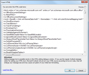 How to insert your HTML into an email message and stop Outlook from ...