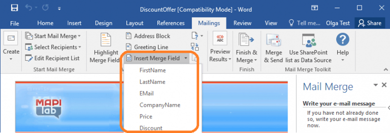 How To Do Mail Merge With Sharepoint Lists Mapilab Blog